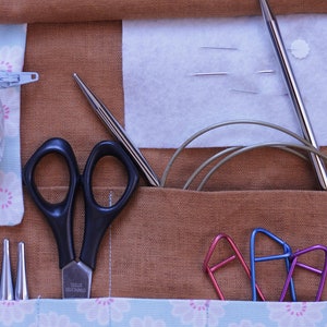 Knitting Needle Case Organizer Crochet Hook Holder Linen - Etsy