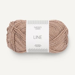 Sandnes Garn LINE Cotton and Linen With Viscose Yarn 50gr Color 3819 ...