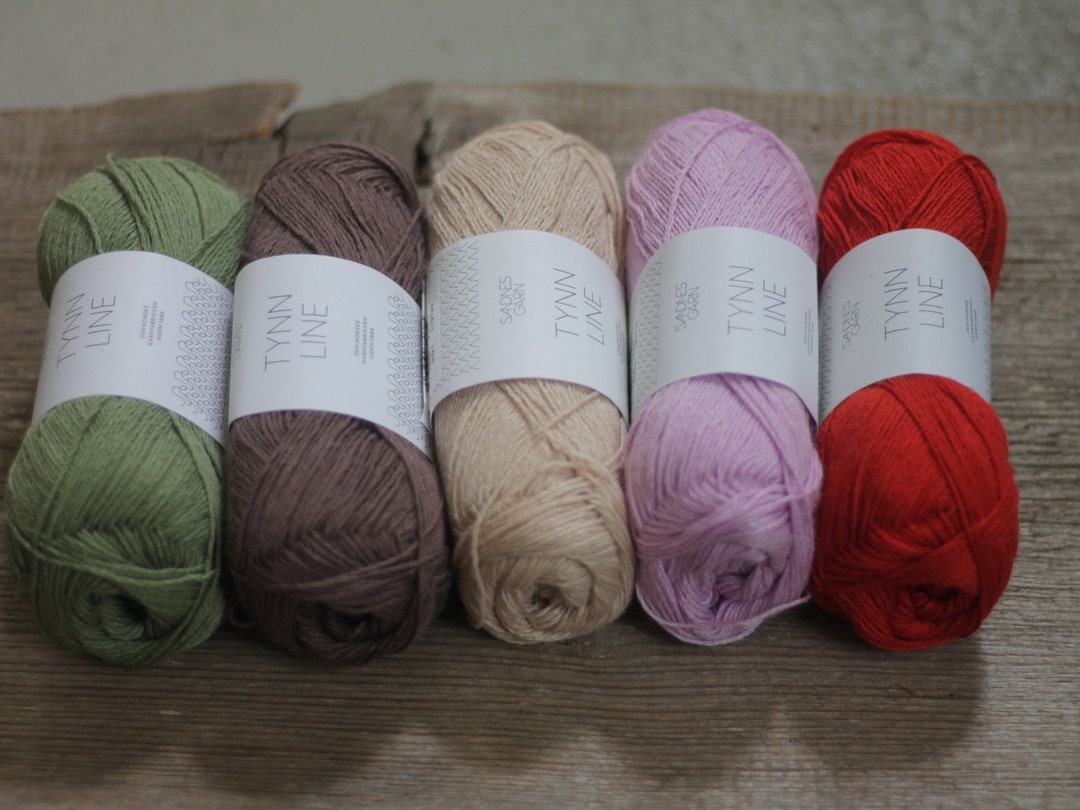 Sandnes Garn TYNN LINE Cotton and Linen With Viscose Yarn 50 Gr Colors ...