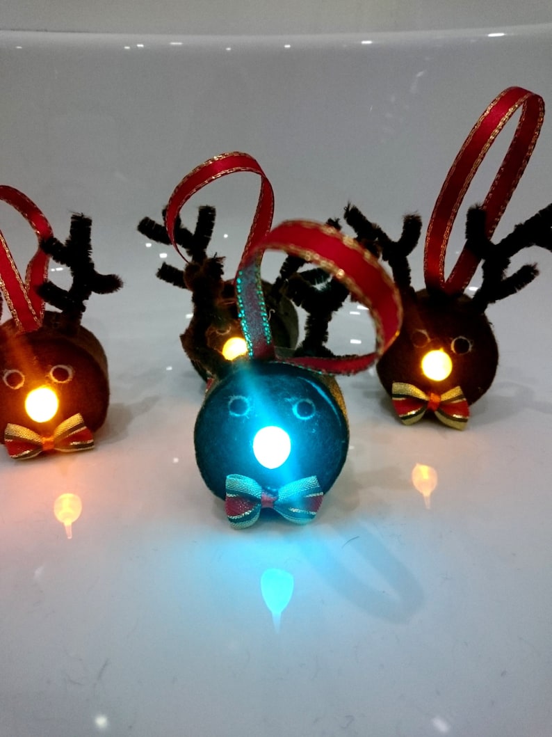 Reindeer LED Tea Light Decorations - Etsy
