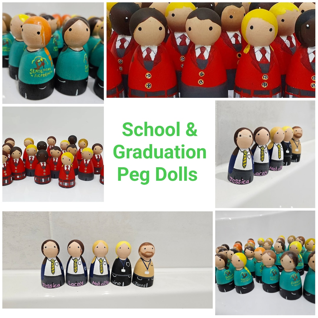 School Uniform,leavers, Graduation, Memory Peg Dolls - Etsy