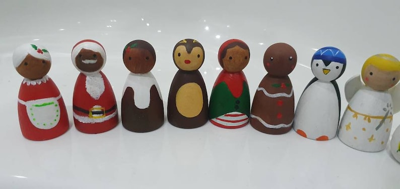 Christmas Peg Doll Decorations - Etsy