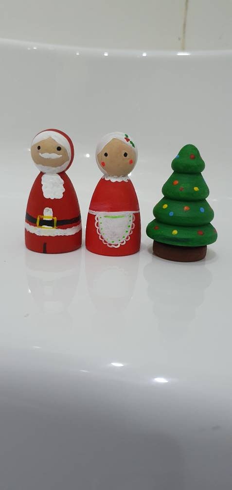 Christmas Peg Doll Decorations | Etsy