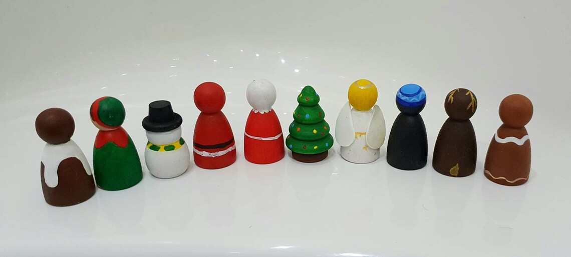 Christmas Peg Doll Decorations | Etsy