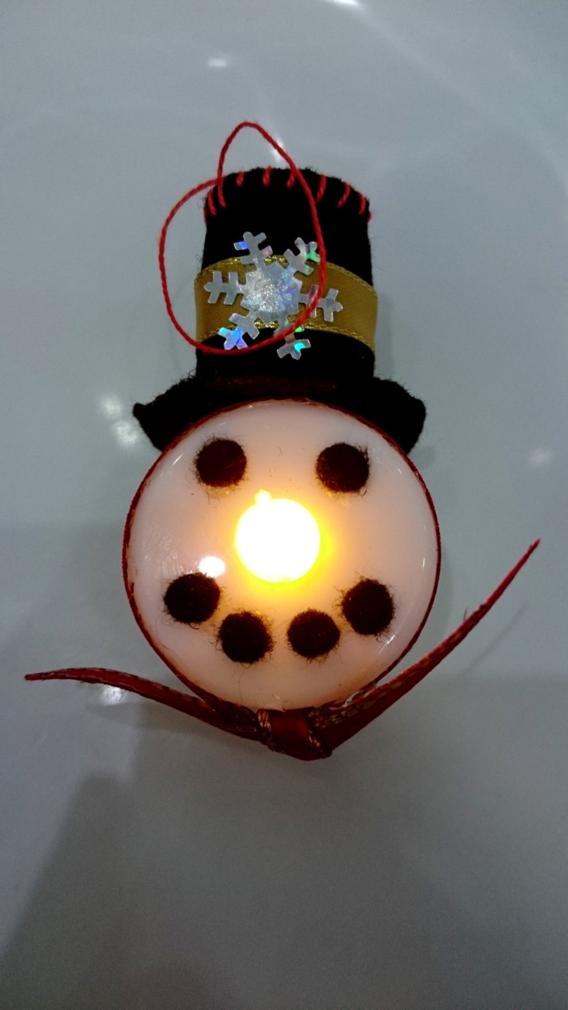 Snowman LED Tealight Decoration - Etsy