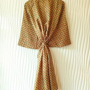 Midi Kimono Pure Silk Robe Gown Night Dressing Robes Boho Cape Jacket ...