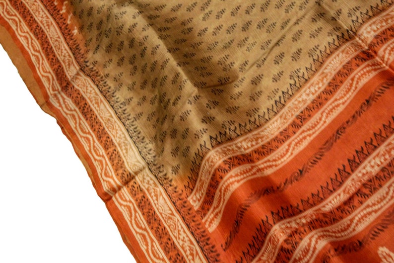Visual Arts Dyeing & Batik Vintage Indian Pure Silk Saree Antique ...