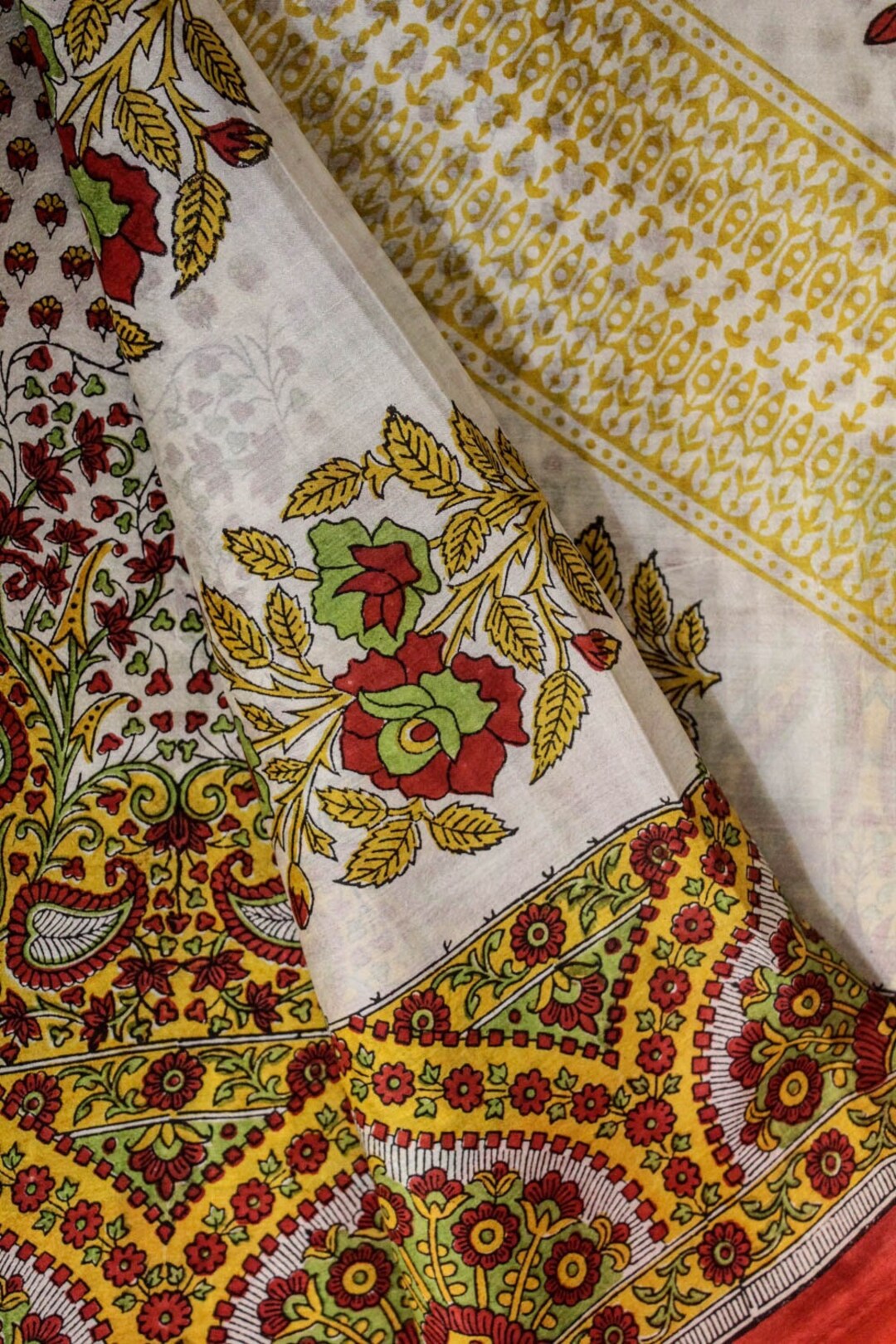 100% Reine Seide Saree Weiß Sari Floral bedruckte Sarees Seide Saris ...