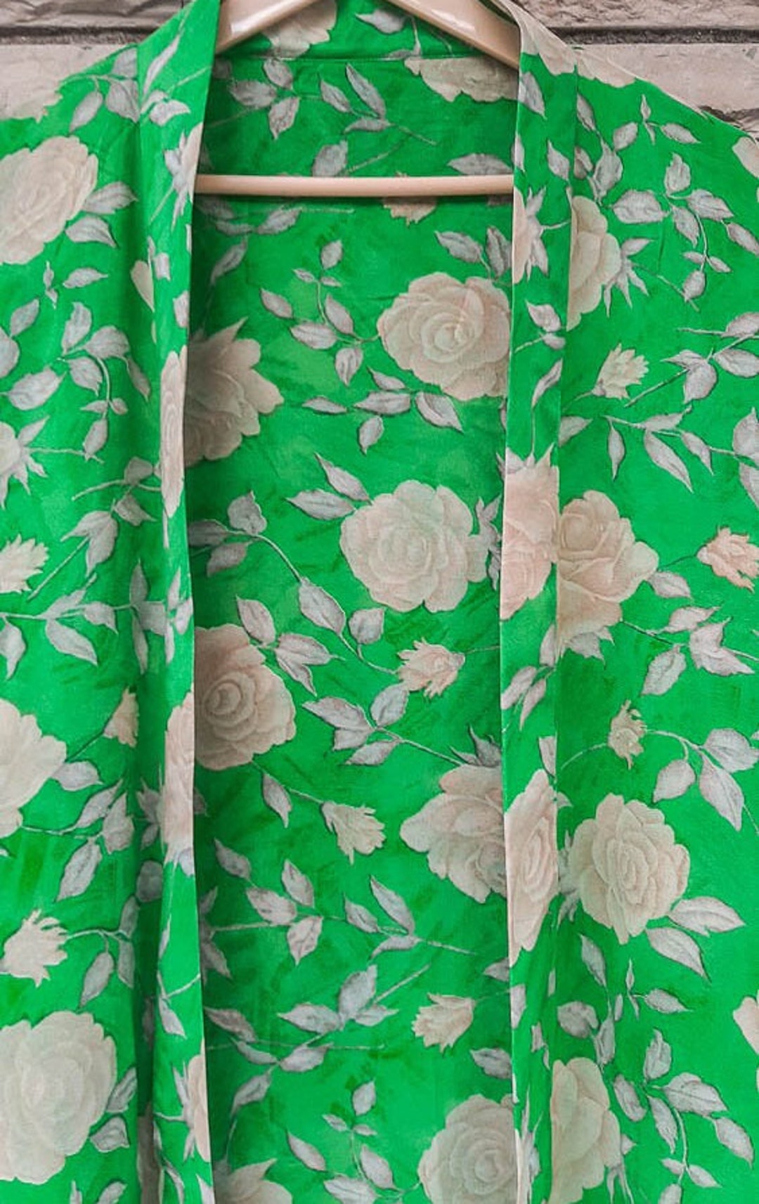 Set of 2 , Shorts Top Set , Pure Crape Shorts Kimono , Crape Duster , 2 ...