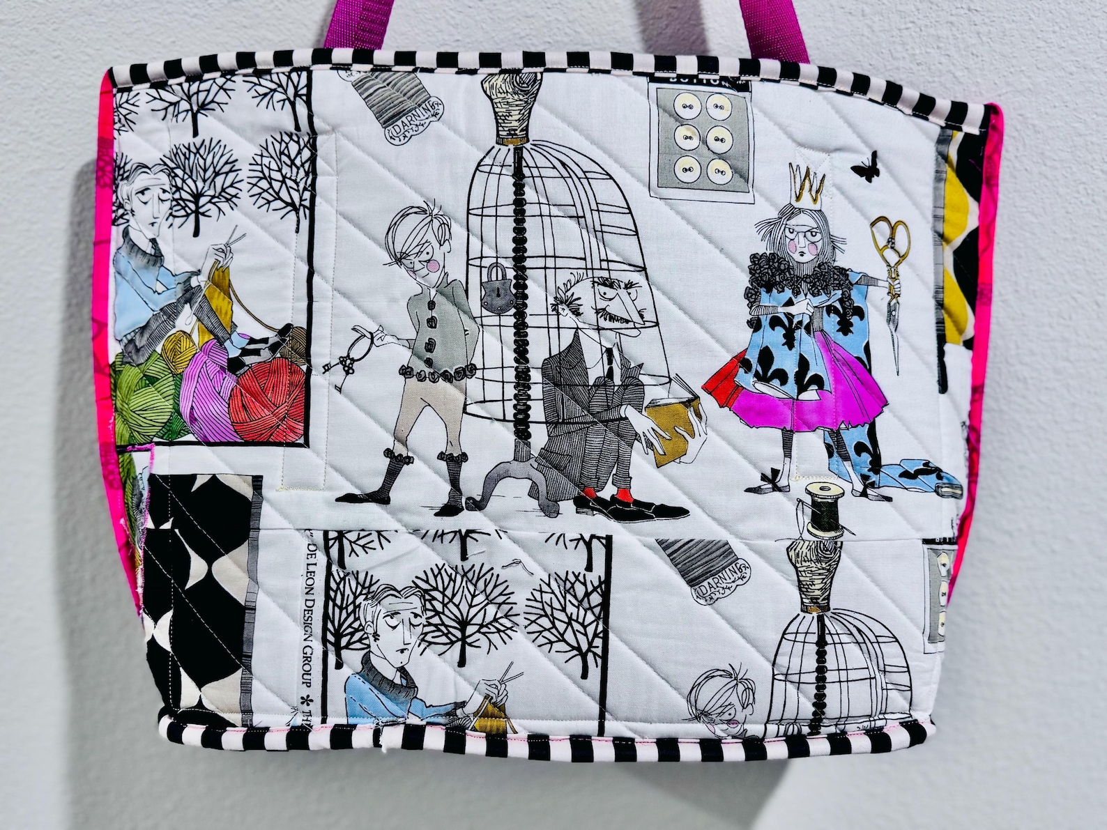 Ghastlie Craft Alexander Henry Fabric Quilted Tote Project Bag - Etsy
