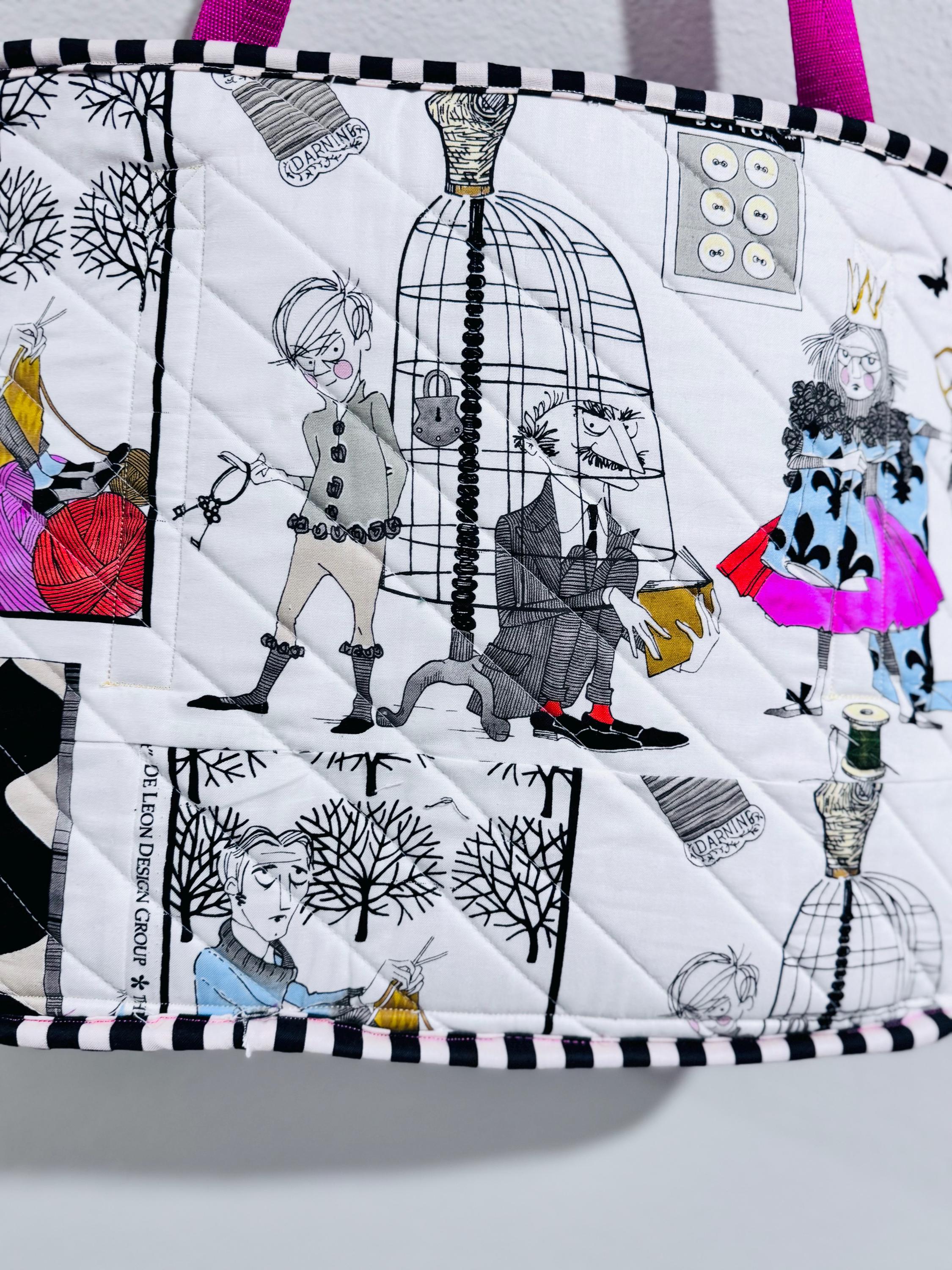Ghastlie Craft Alexander Henry Fabric Quilted Tote Project Bag - Etsy