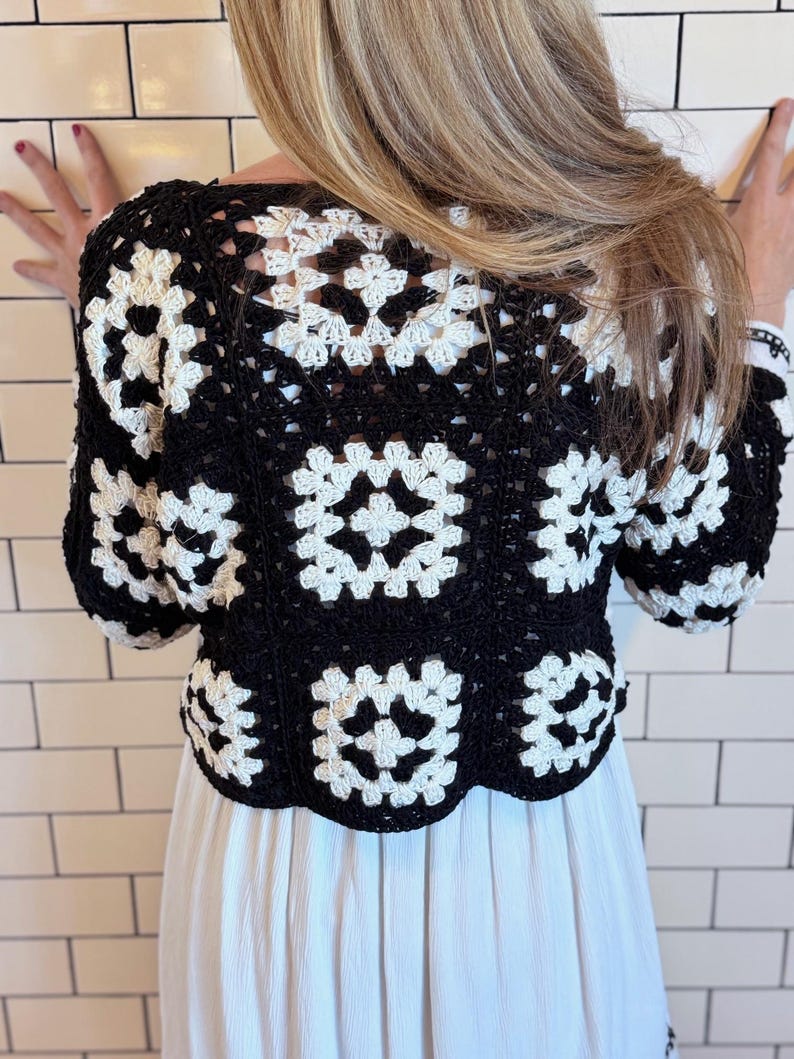 The Crochet Granny Square Cardigan PDF Pattern - Etsy