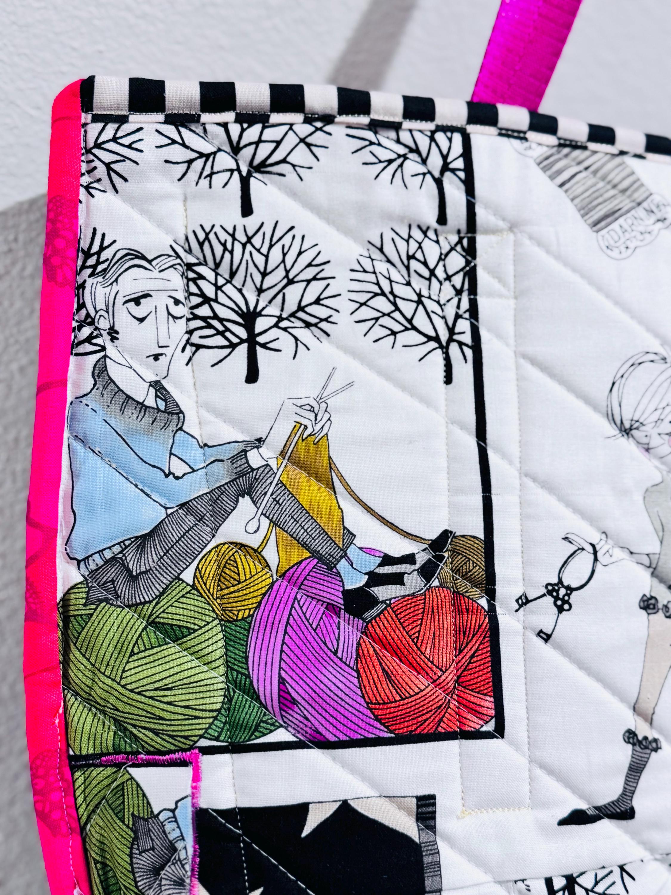 Ghastlie Craft Alexander Henry Fabric Quilted Tote Project Bag - Etsy