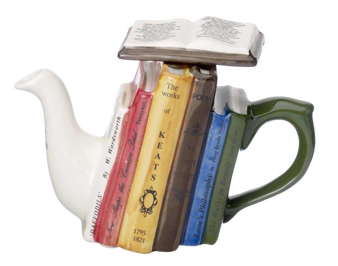 The 'poetry Books' One Cup Teapot - Etsy