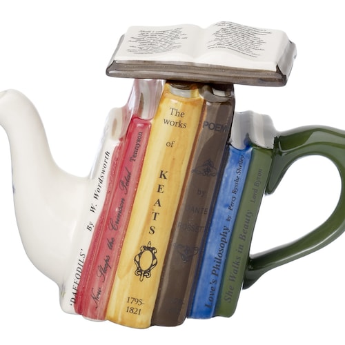 The 'poetry Books ' Full Size Teapot - Etsy