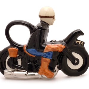 Biker Full Size Teapot (military Dispatch Rider and Black Leather ...