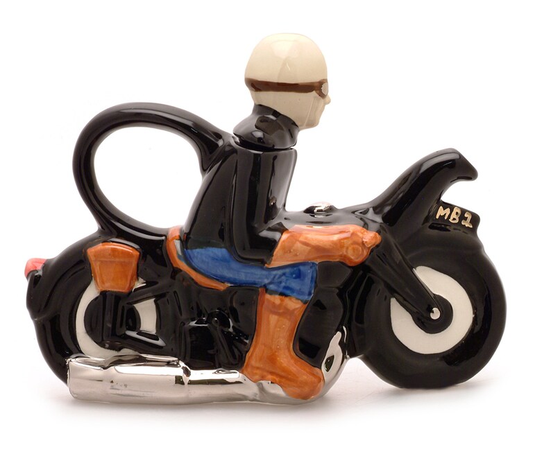 Biker Full Size Teapot (military Dispatch Rider and Black Leather) - Etsy