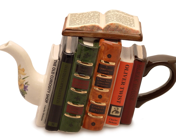 The 'poetry Books ' Full Size Teapot - Etsy