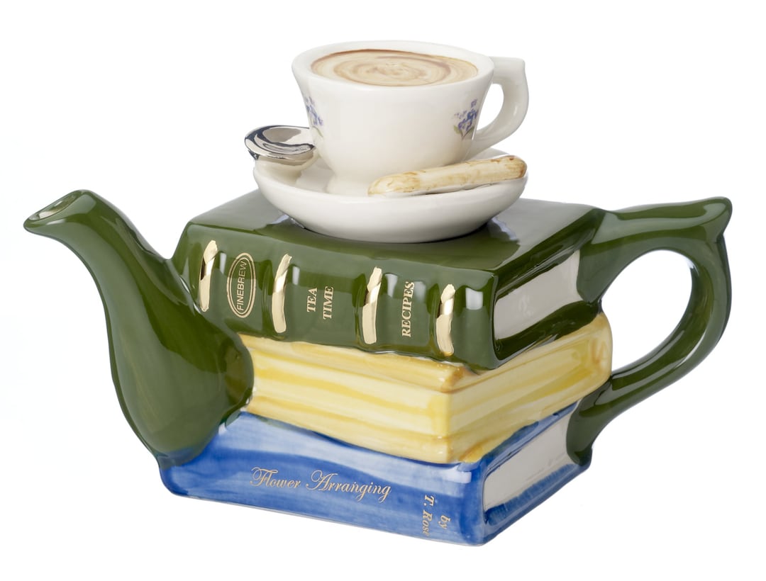 The 'books & Teat' Full Size Teapot - Etsy