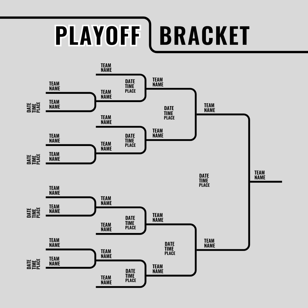 CUSTOMIZABLE 8, 12, 16, 24, 32 Team Single Elimination Tournament ...