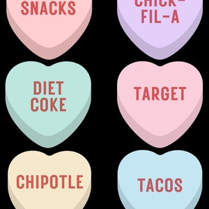 Canva Candy Heart Template - Etsy