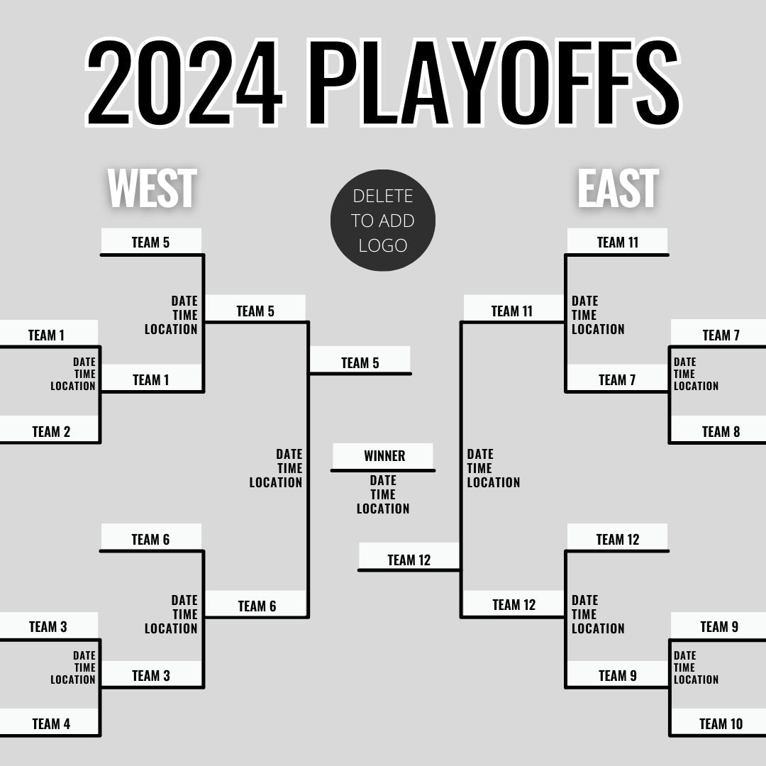 CUSTOMIZABLE 8, 12, 16, 24, 32 Team Single Elimination Tournament ...
