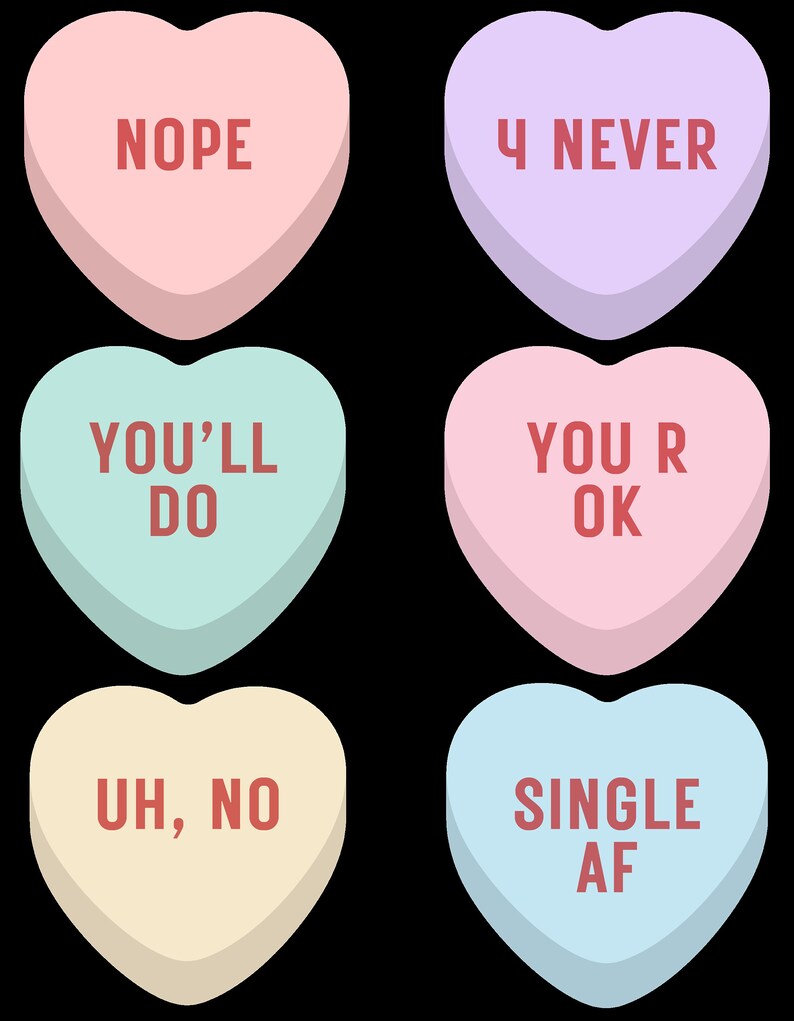 Canva Candy Heart Template - Etsy