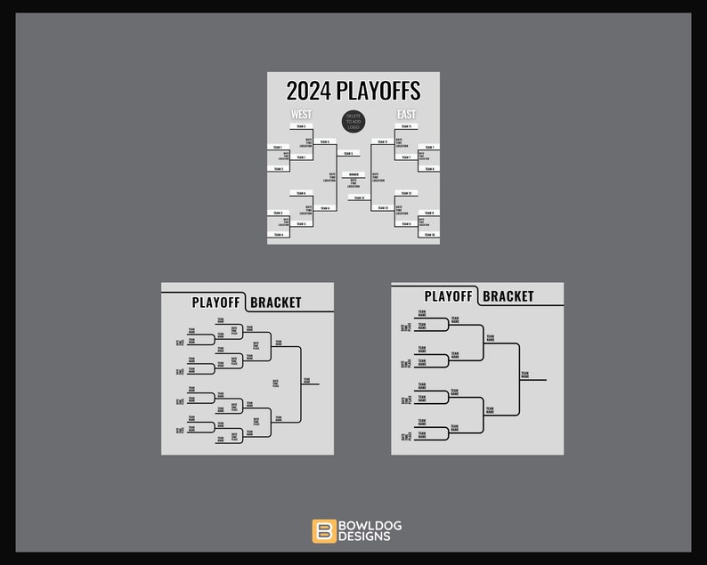 CUSTOMIZABLE 8, 12, 16, 24, 32 Team Single Elimination Tournament ...