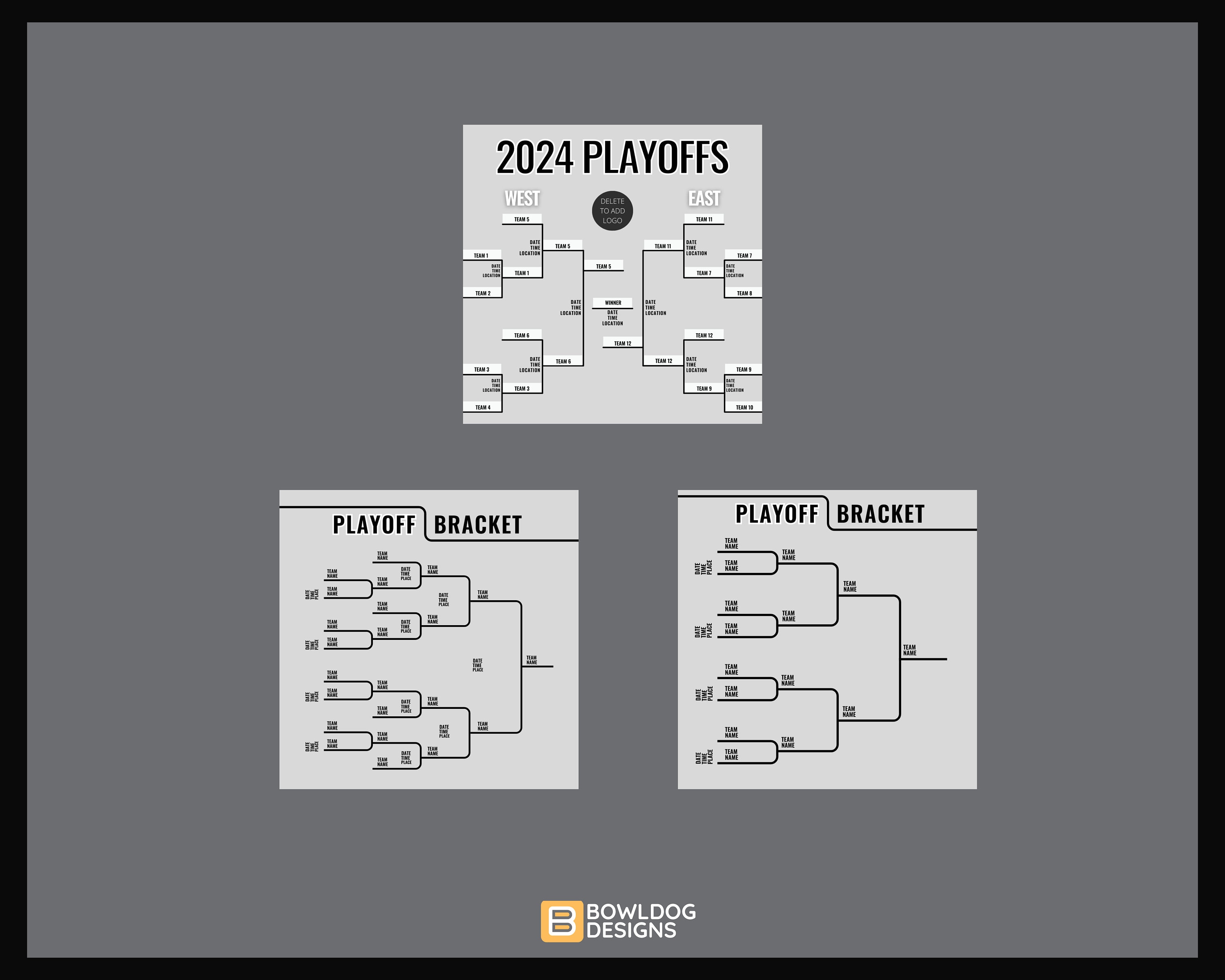 CUSTOMIZABLE 8, 12, 16, 24, 32 Team Single Elimination Tournament ...
