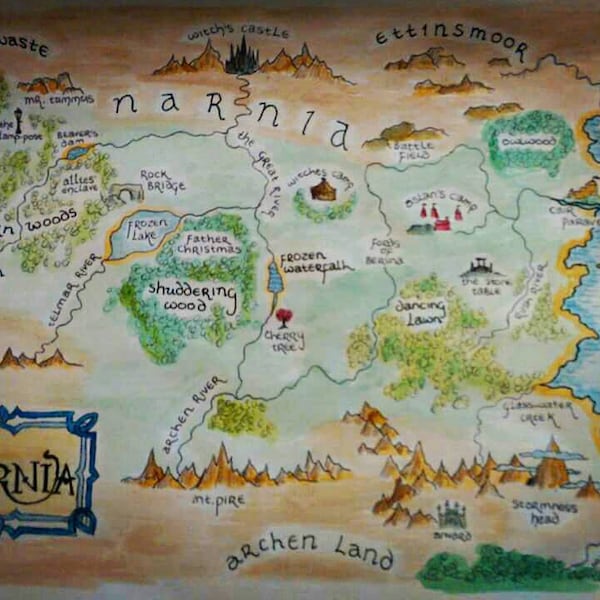 Map of Narnia - Etsy