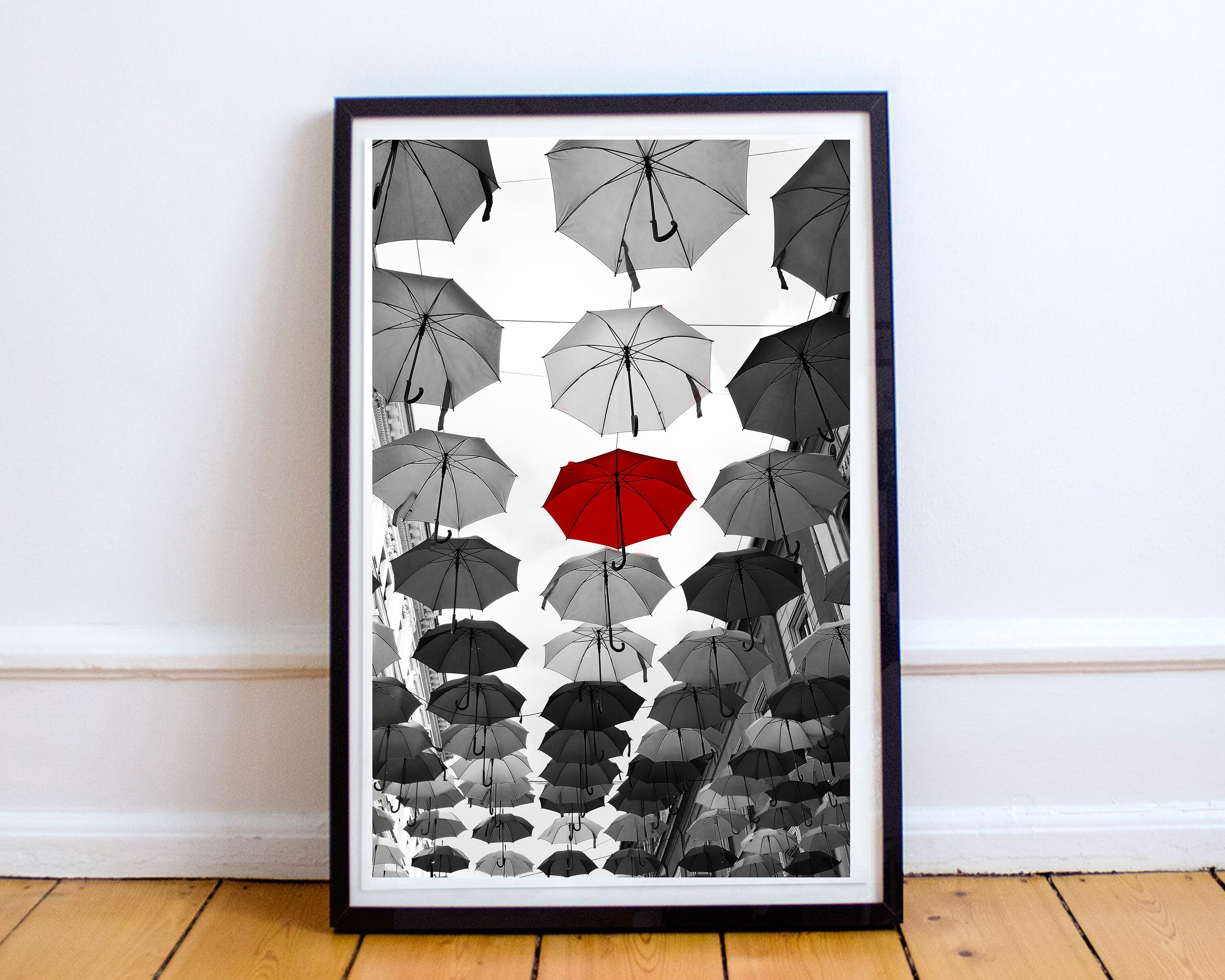Red Umbrella Wall Art Printable Download All Sizes - Etsy