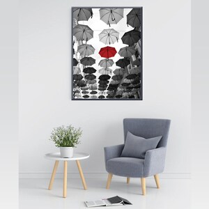 Red Umbrella Wall Art Printable Download All Sizes - Etsy