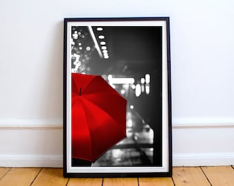 Red Umbrella Wall Art Printable Download All Sizes | Etsy