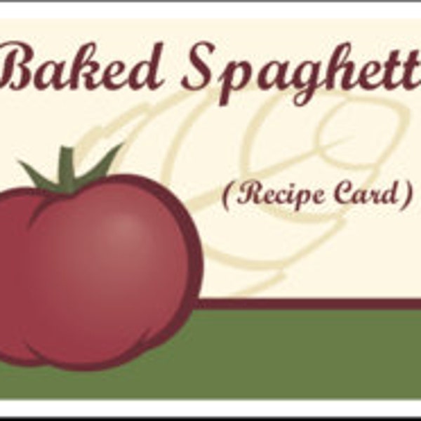 Spaghetti Recipe - Etsy