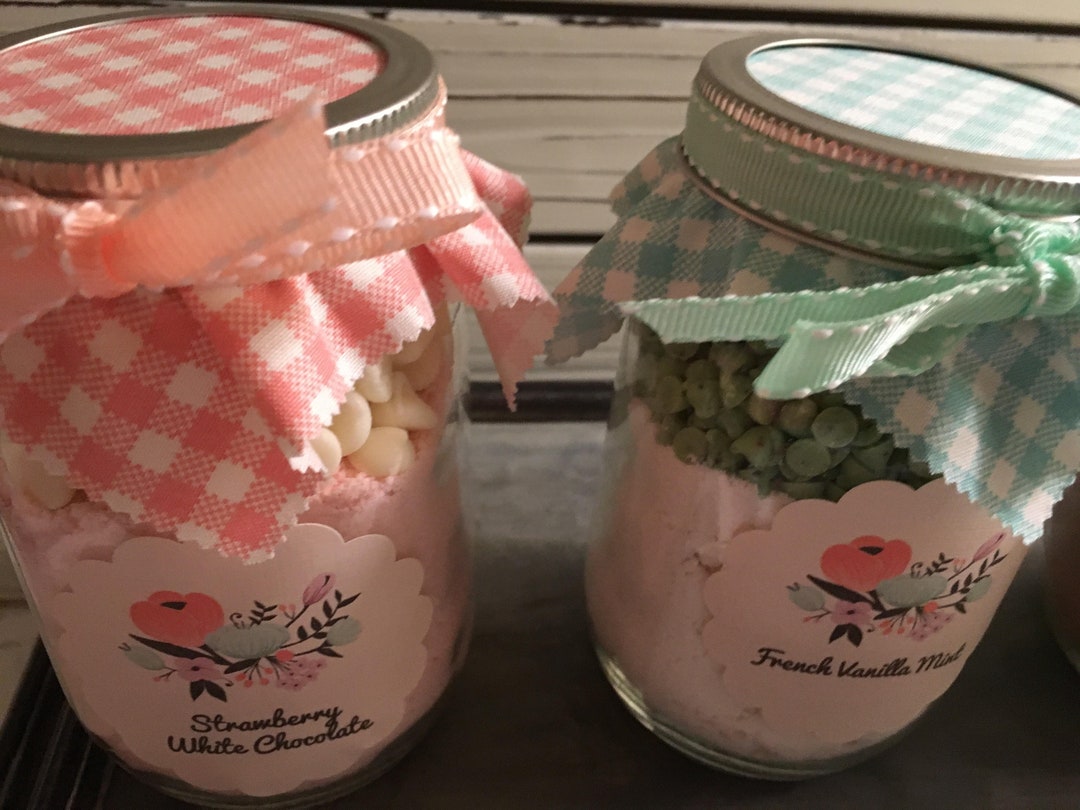 French Vanilla Mint Cookie Mix in A Pint Mason Jar - Etsy