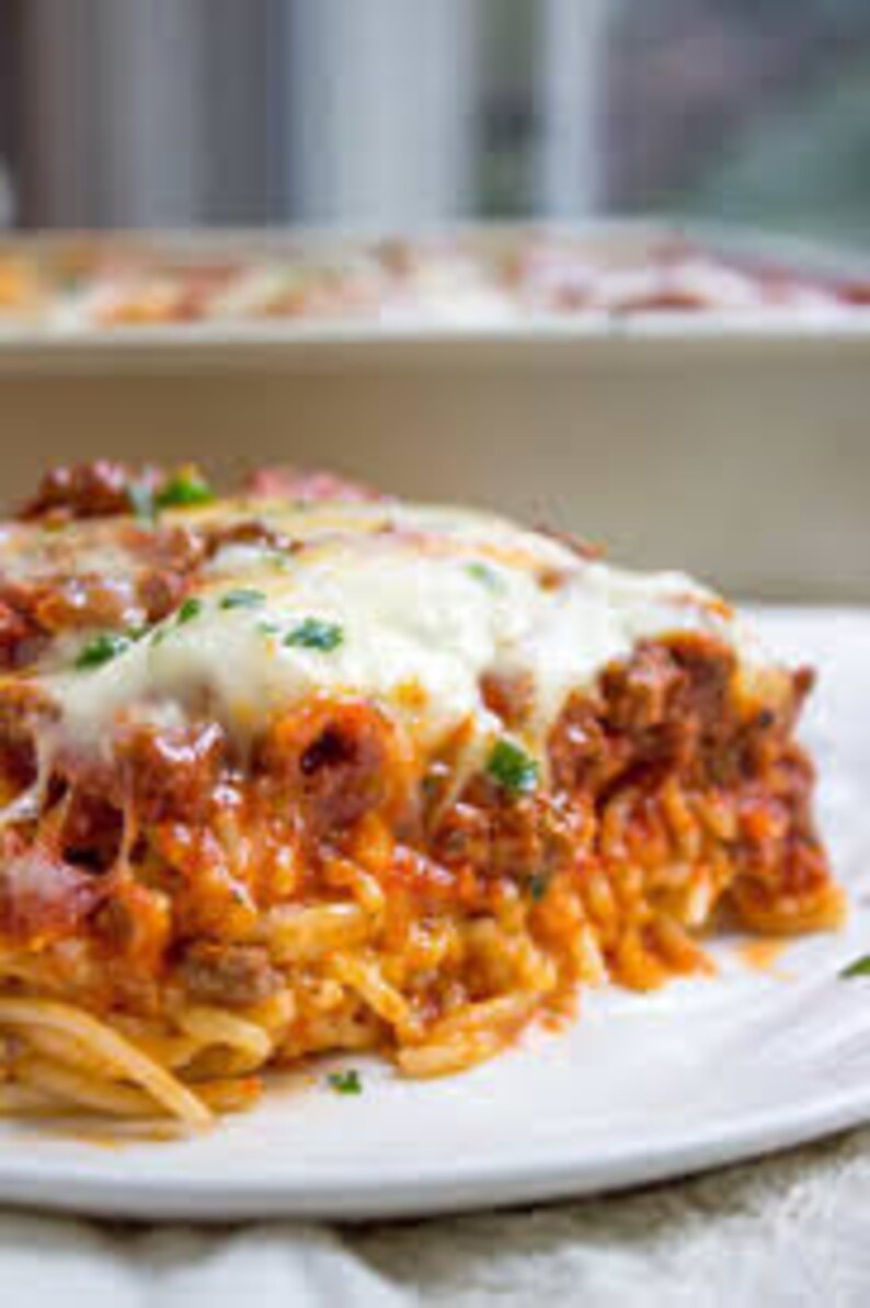 Digital Recipe for Baked Spaghetti - Etsy
