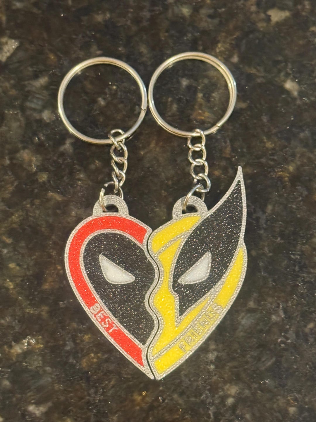 3d Printed Wolverine and Deadpool Friendship Keychains - Etsy