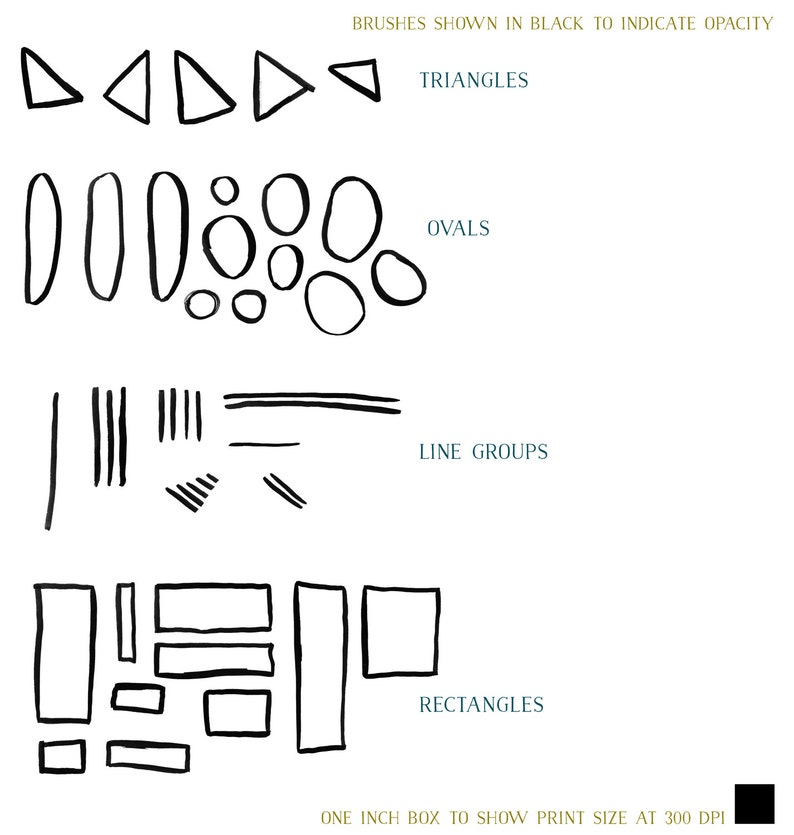 Geometric Shapes Photoshop Brush Set, Modern Blog Design Resource PNG ...