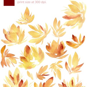 Autumn Floral Clip Art Set, Watercolor Blog Design Resource PNG PSD - Etsy
