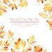 Autumn Floral Clip Art Set, Watercolor Blog Design Resource PNG PSD - Etsy
