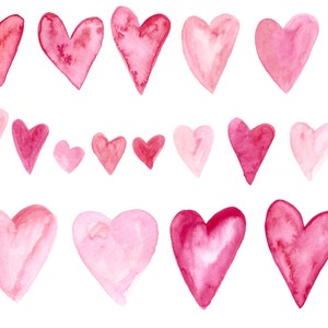 Valentine Watercolor Heart Clip Art, Blog Design Resource PNG - Etsy