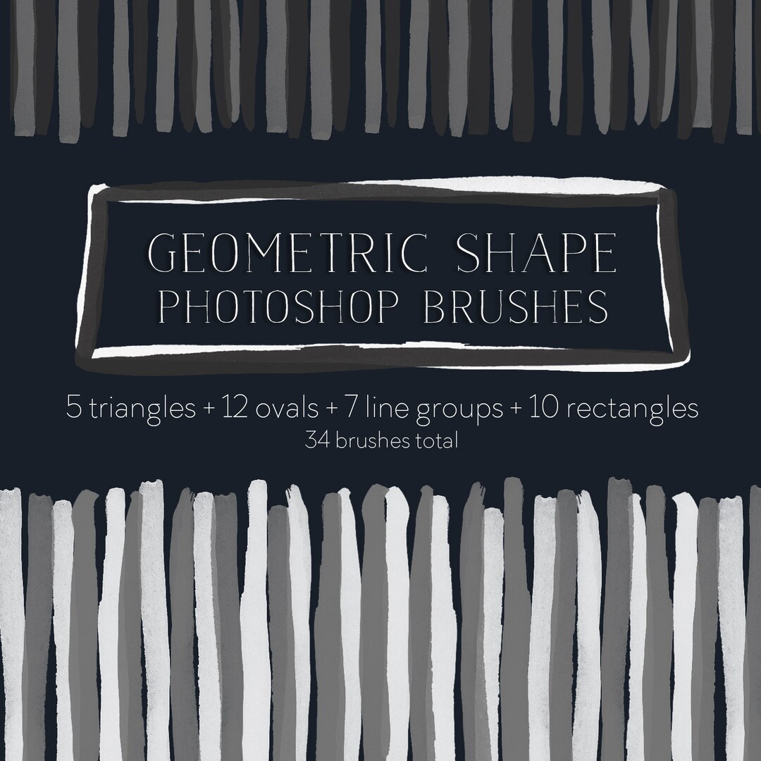Geometric Shapes Photoshop Brush Set Modern Blog Design - Etsy