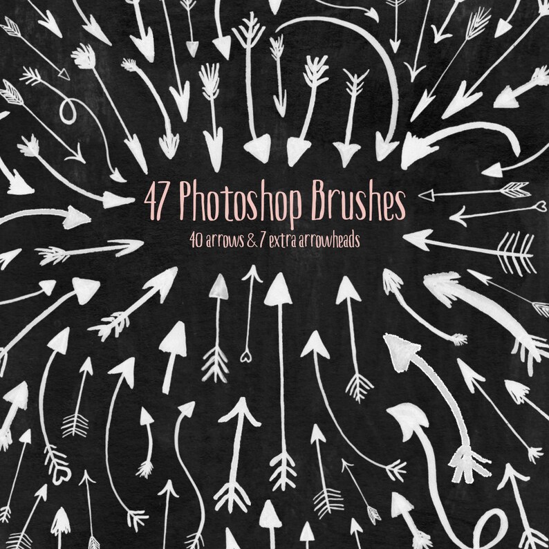 Clipart flèche Photoshop Brushes, Boho Valentine flèche Clipart ...