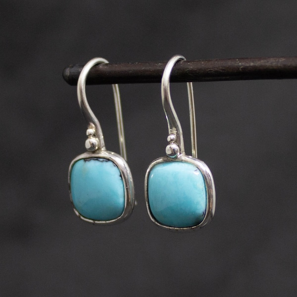Sterling Silver Turquoise Earrings - Etsy
