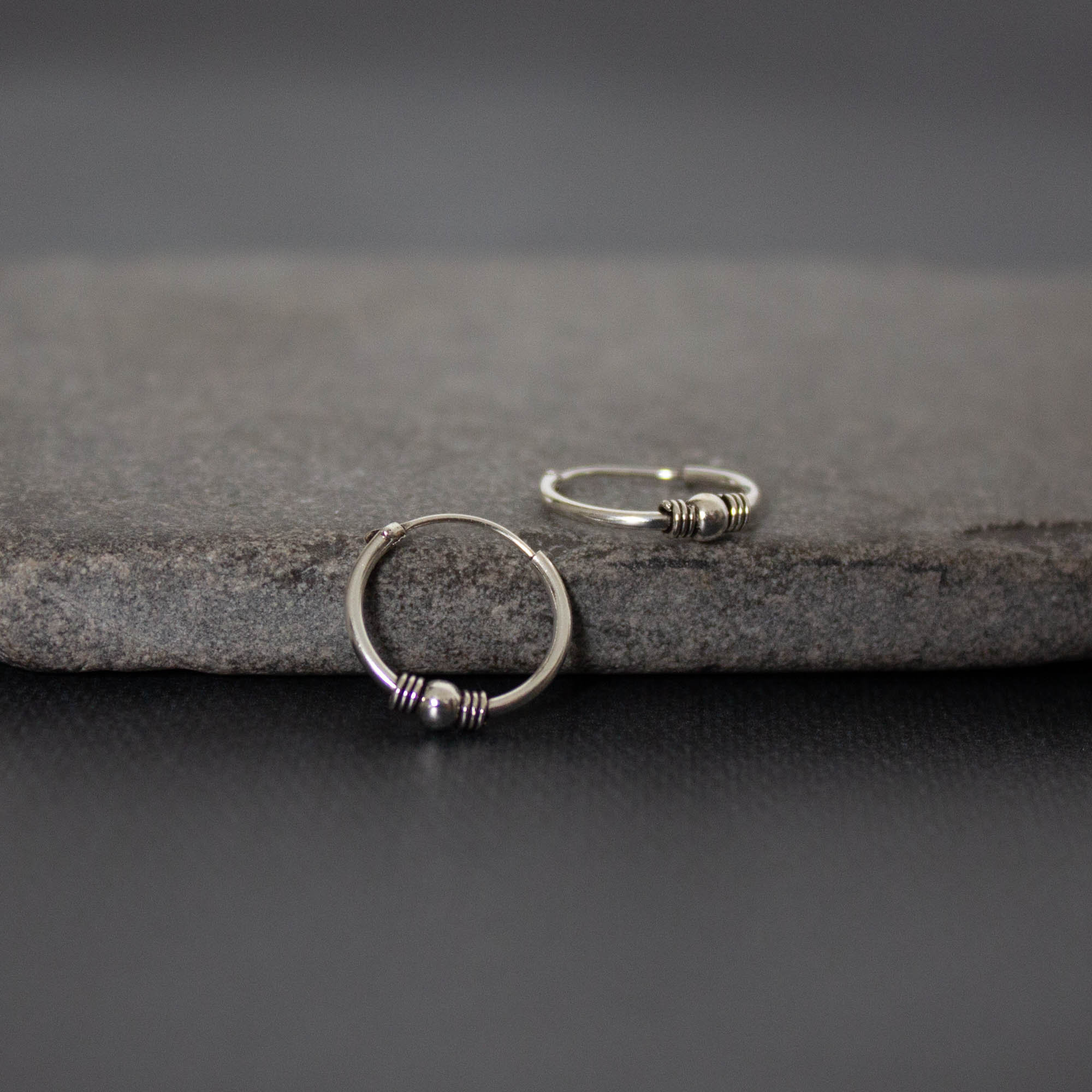 Silver Hoops Bali Hoop Earrings Everyday Hoops Hoop - Etsy