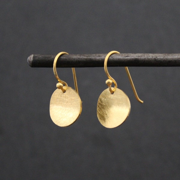 Gold Disc Earrings - Etsy
