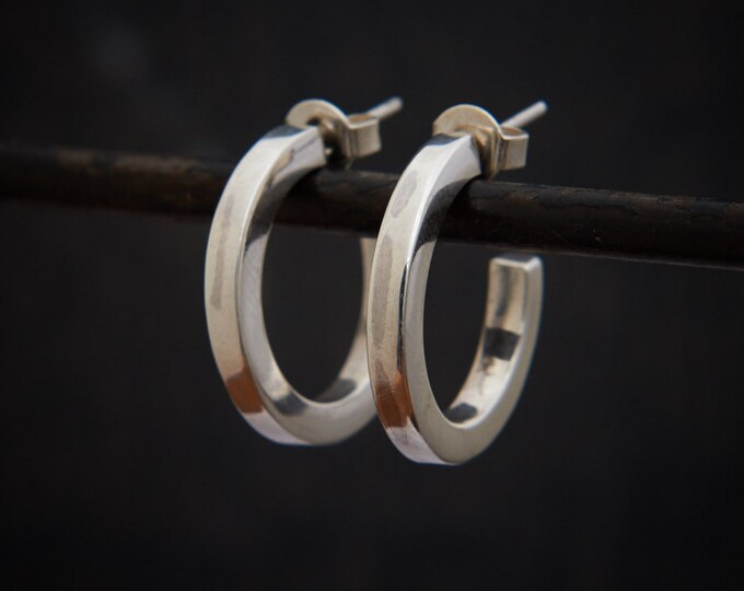Silver Hoops, Silver Hoop Earrings, Simple Hoops, Everyday Earrings ...