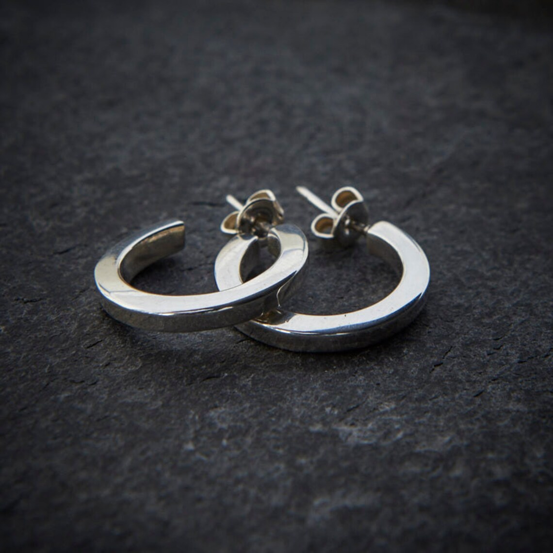 Silver Hoops Silver Hoop Earrings Simple Hoops Everyday | Etsy