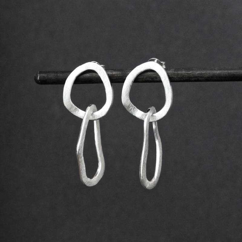 Silver Earrings - Etsy