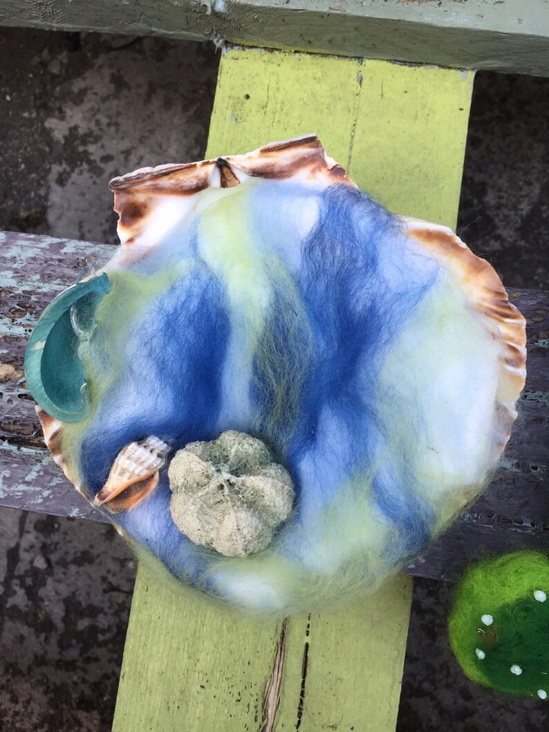 Asherah Needle Felted Sleeping Mermaid in Shell - Etsy